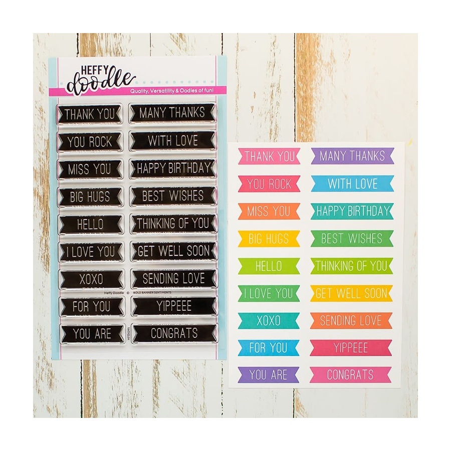 Stempel banners - Noor & Zo Hobby webshop